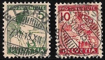 1915 Appenzeller Bube + Luzerner Mädchen J2-J3 Voll-o ab 1.- | Kaufen auf Ricardo