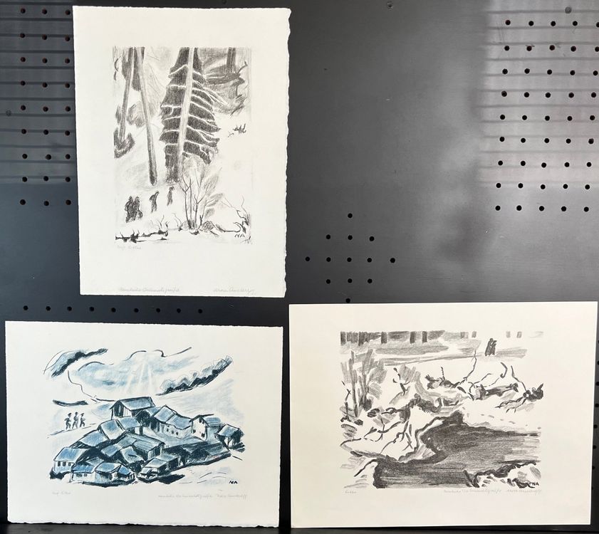 Nora Anderegg. Drei Landschaftsansichten. Lithographien | Kaufen auf ...