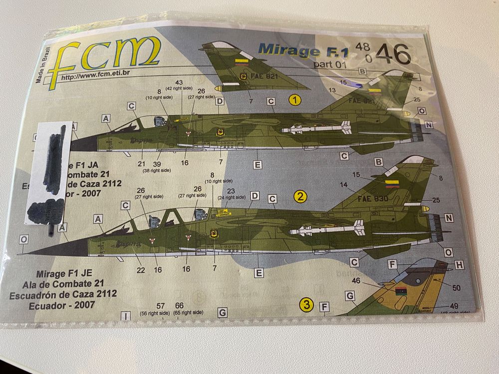1/48 MIRAGE F.1 PART 1 DECALS (Gebraucht) in MÜHLEDORF/SO für CHF 8 ...