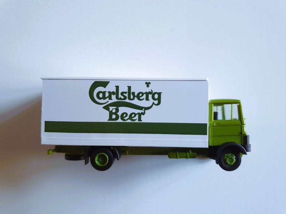 Praliné-Modellauto, HO, Mercedes-Benz LP 809, Carlsberg Beer (Neu ...