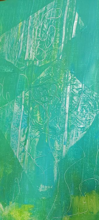 Gemälde "Grüner Frühling" von mir selbstgemalt 80×80 | Kaufen auf Ricardo