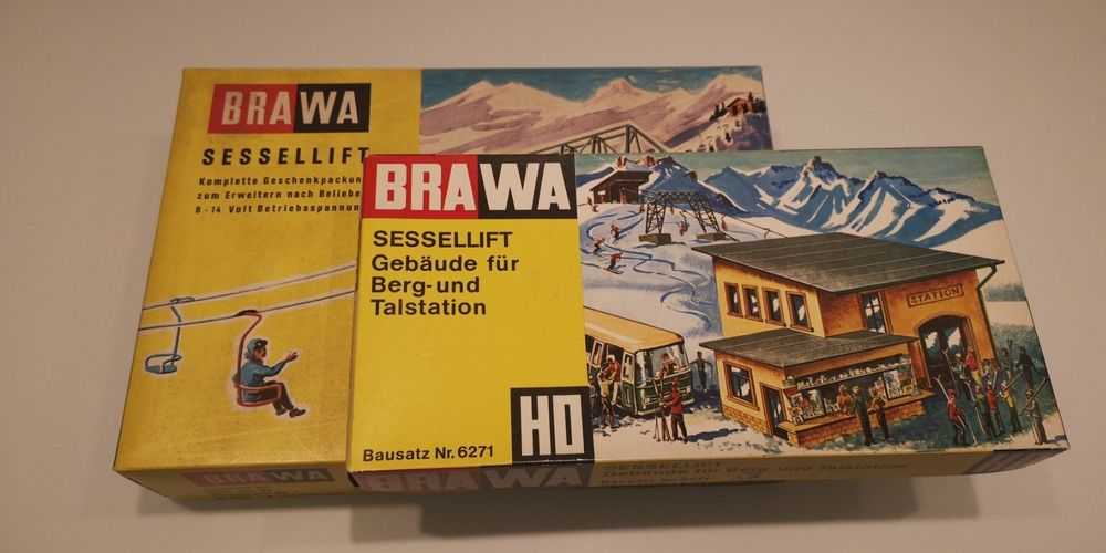 Brawa Sessellift 6270 / Gebäudebausatz 6271 H0 (Neu (gemäss ...