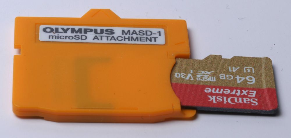 OLYMPUS xD-Speicherkarten-Adapter MASD-1 für SD-Micro Karten (Neu ...