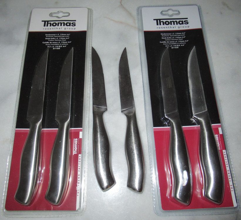 6 HOCHWERTIGE "THOMAS" ROSENTHAL STEAKMESSER NEU (Neu und ...