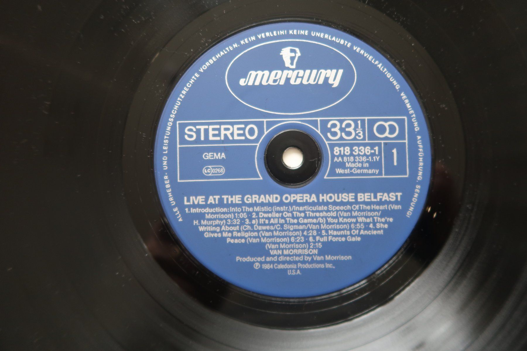 VAN MORRISON - LIVE AT THE GRAND OPERA HOUSE BELFAST - LP (Gebraucht ...