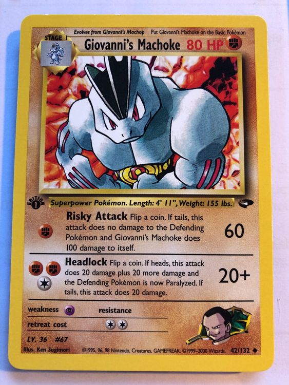 Giovanni's Machoke (uncommon)1st Gym C. - NM - ab 1.- (Usato) a ...