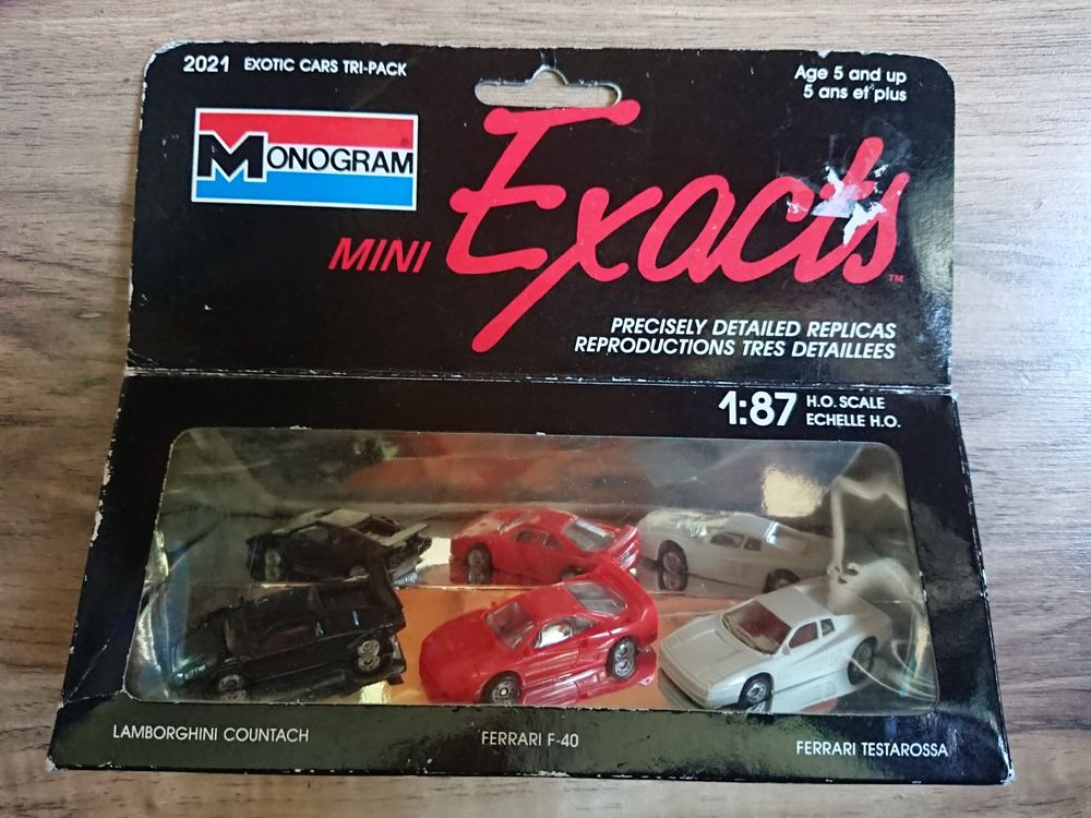 Monogram Mini Exacts 2021 — Countach, Ferrari f-40, Testaros (Neuf ...