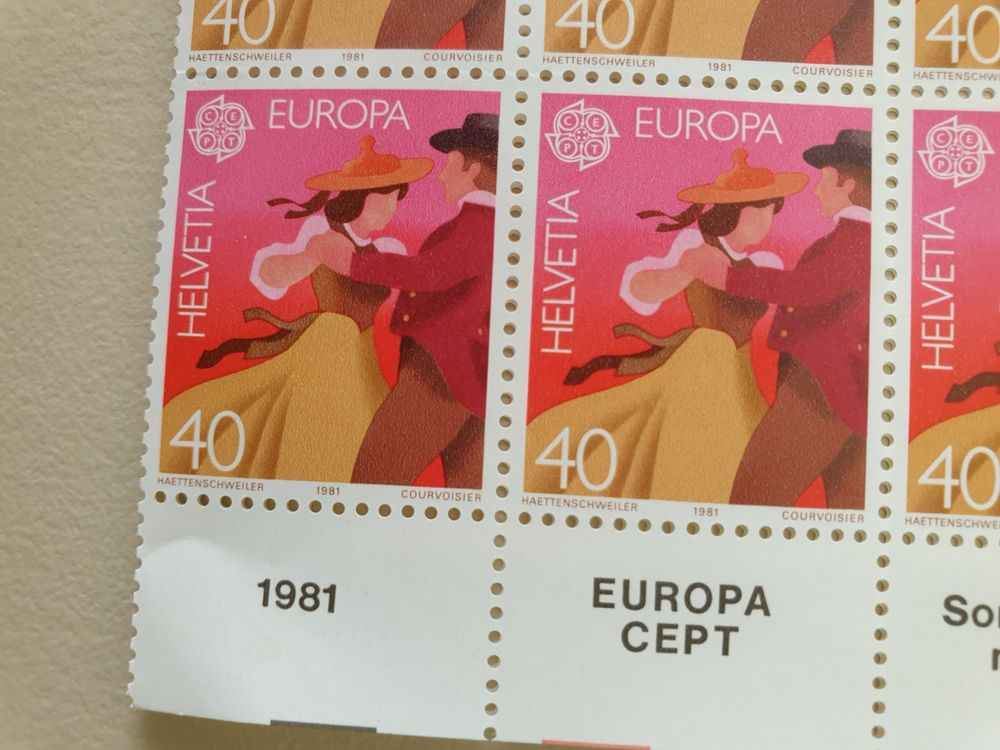 Briefmarkenbogen 1981 Europa Folklore Tanzpaar postfrisch | Kaufen auf Ricardo