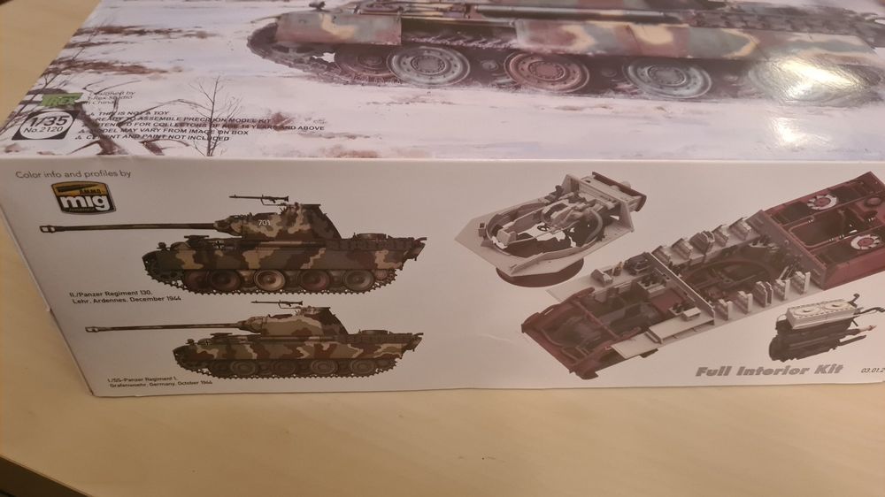 1:35 Panther Ausf. G mid steel wheel interior kit Takom 2120 (Neu ...