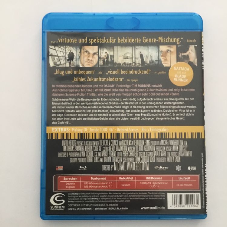 📀 Code 46 Blu Ray 📀 (Neu (gemäss Beschreibung)) in Blauen für CHF 6.9 – mit Lieferung auf ...