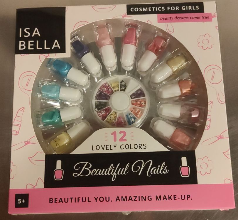 Nagellack-Set für Mädchen, 12 Farben + Strass (Neu und originalverpackt ...