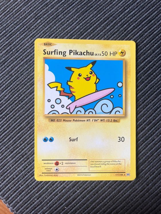 Pokemon Surfing Pikachu XY Evolutions near Mint | Kaufen auf Ricardo