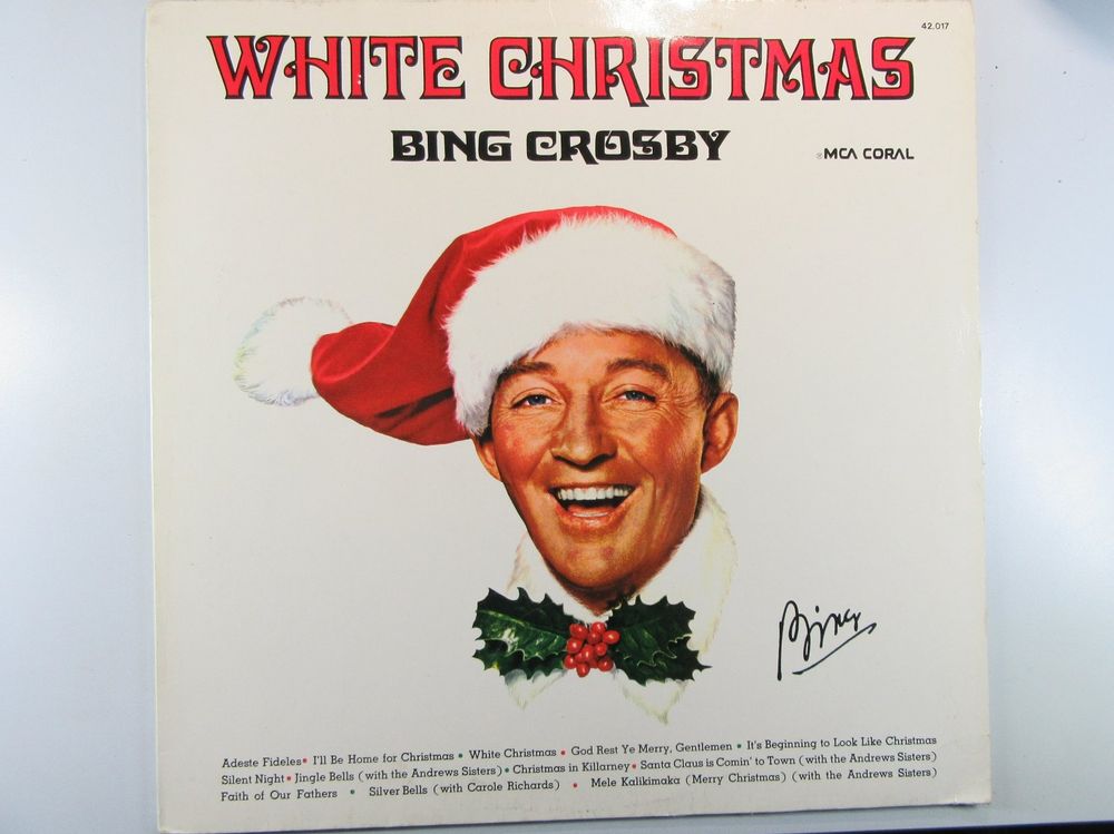 LP WHITE CHRISTMAS BING CROSBY MCA CORAL 12 TRACKS (Gebraucht) in ...