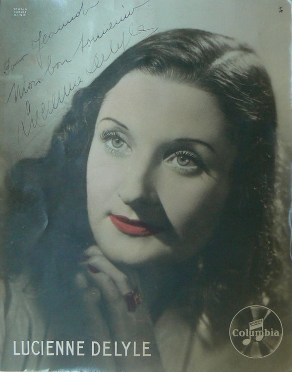 Lucienne Delyle (1913-1962) Sängerin - Autogramm Grossfoto (Gebraucht ...