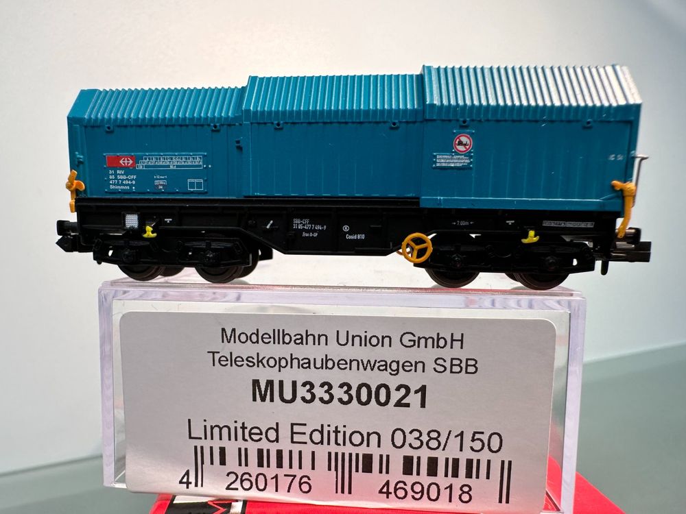 MU3330021 SBB Teleskophaubenwagen türkis Limited Edition 038 | Kaufen ...