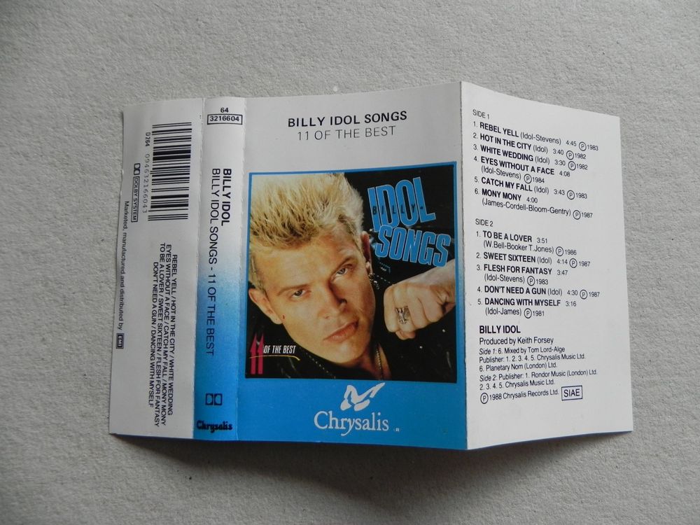 MC Kassette brit. Punk Rock Band Billy Idol 1988 of the Best | Kaufen ...