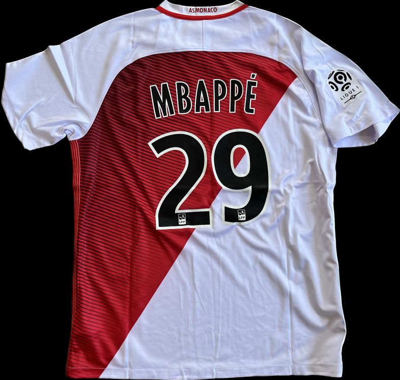 Mbappé AS Monaco Trikot 2016/2017 mit Ligue 1 Patch (Gebraucht) in Bern ...
