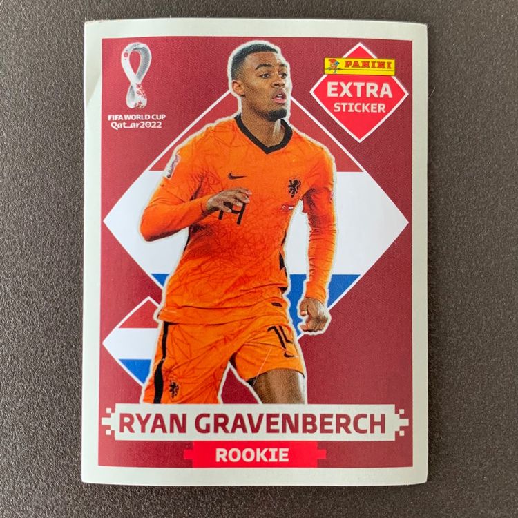 Panini WM 2022 Extra Sticker Rookie Ryan Gravenberch | Kaufen auf Ricardo