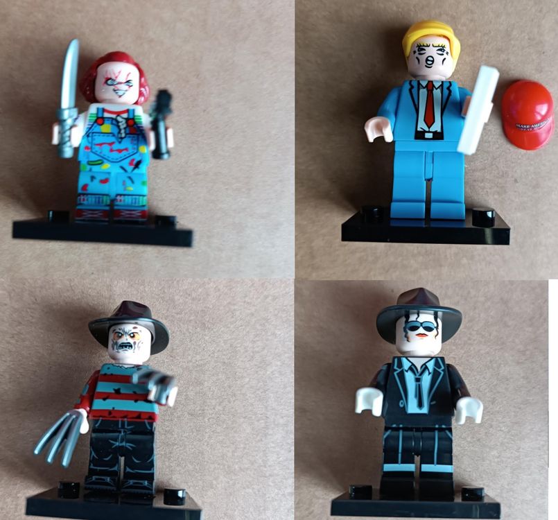 Minifigur Freddy Krüger, Trump, Michael Jackson, Chucky (Neu und ...