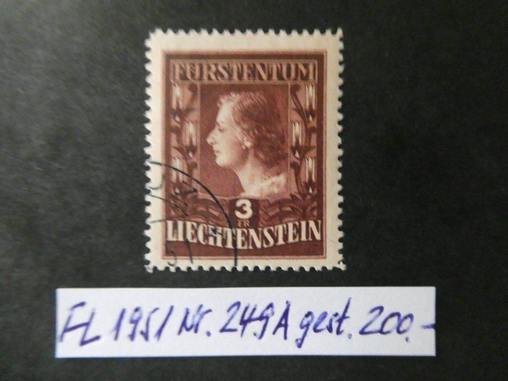 FL 1951 Nr. 249A gestempelt (Gebraucht) in Lausen für CHF 35 – mit Lieferung auf Ricardo kaufen