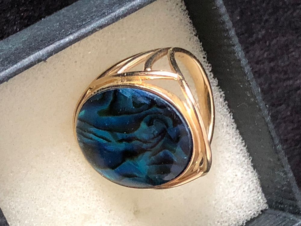 Gold 375 Ring 10 k mit Schöne Stein 56,5Gr | Kaufen auf Ricardo