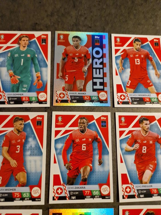 Euro 2024 Schweiz Team komplett alle Karten | Kaufen auf Ricardo