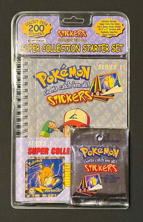 ARTBOX Pokemon Starter Set Sticker Serie 1 Album OVP/1999/EN | Kaufen ...