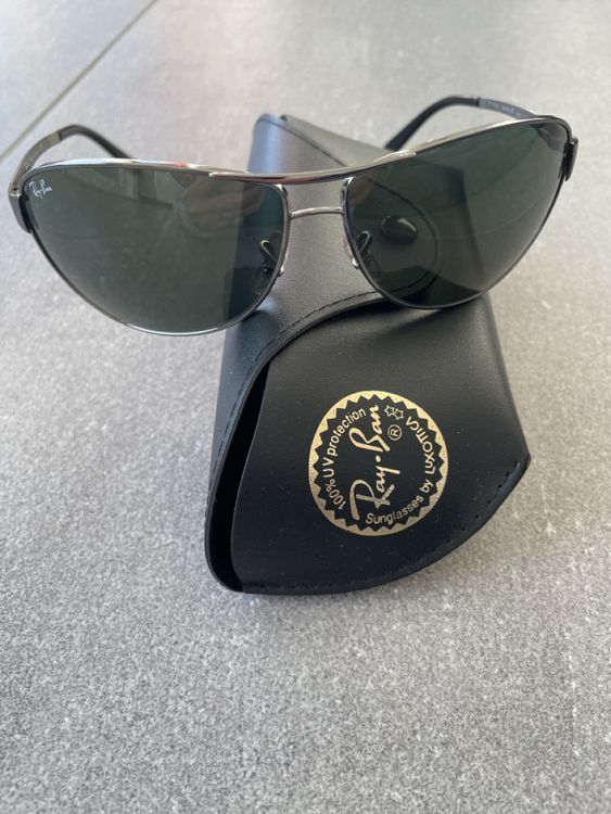 Ray-Ban RB3342 Warrior Sonnenbrille Silber Top Zustand (Neu und ...