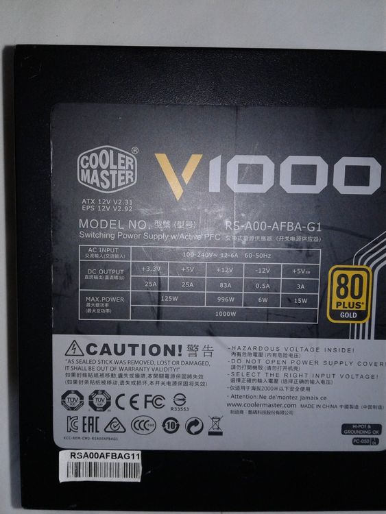 Cooler Master V1000 | Kaufen auf Ricardo
