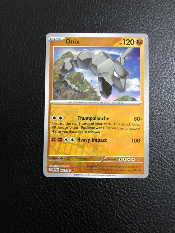 Scarlet & Violet 151 - Onix reverse 95/165 NM Ab 1 (Gebraucht) in ...