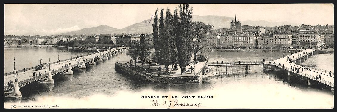 Klapp-AK Genève, Panorama et le Mont-Bl (Gebraucht) in Berlin für CHF ...