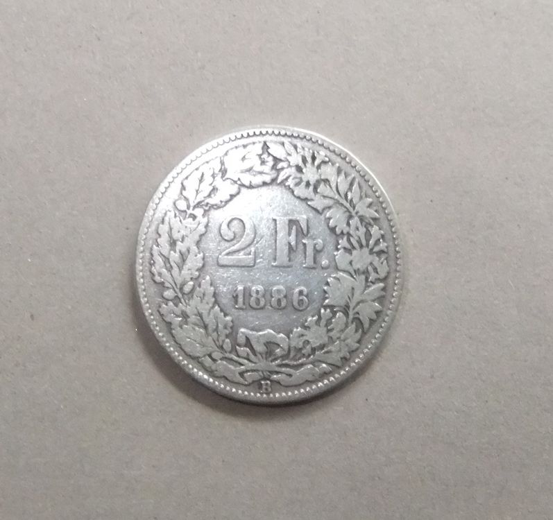 2 Franken Silbermünze 1886 | Kaufen auf Ricardo