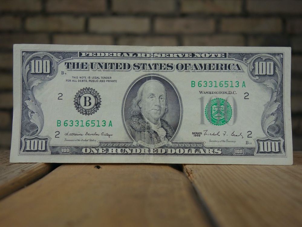 Echte 100 US Dollar Note Serie 1988 (Gebraucht) in Bäretswil für CHF ...