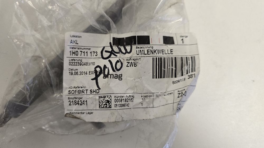 Verkaufe Vw Polo G40 130033710 Umlenkwelle, Schaltung. (Neu und ...