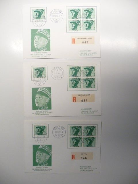 1974 General Guisan / 100. Geburtstag, 5 R-Briefe (Neu (gemäss Beschreibung)) in Kloten für CHF ...