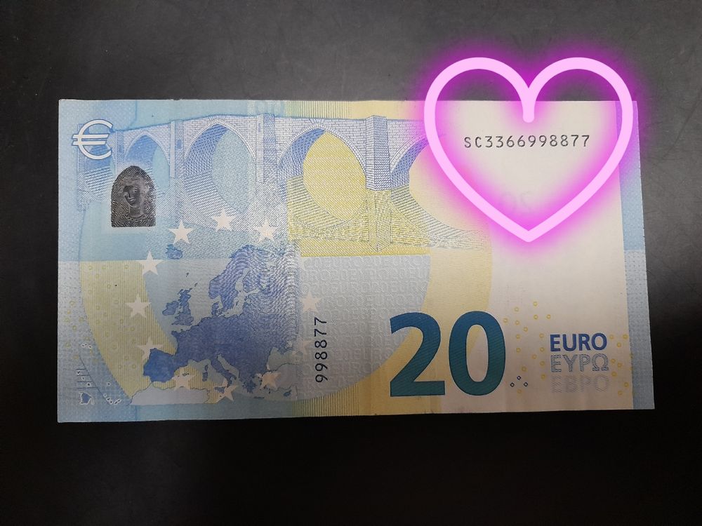 20 Euro Schein 2015 mit 5 mal Doppel Zahl "Selten/Rare" (Gebraucht) in ...