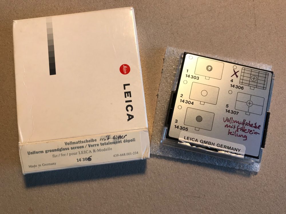 Leica 14306 Vollmattscheibe mit Gitter (Leica R-Modelle) | Kaufen auf ...