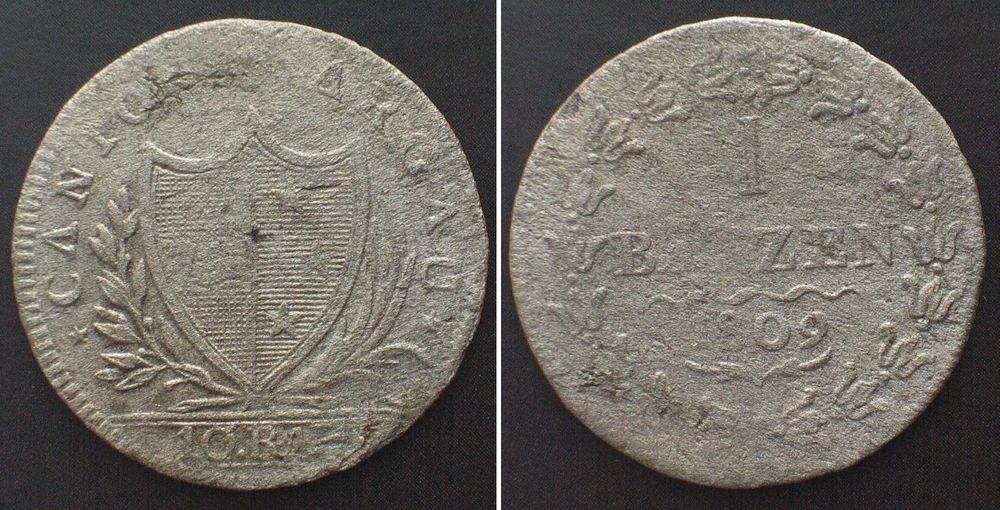 AARGAU 1 Batzen 1809 Billon (Gebraucht) in Riehen für CHF 16 – mit ...