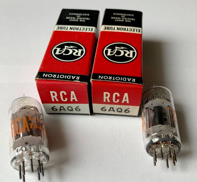 2 Röhren 6AQ6 / CV2937, Doppeldiode/Triode, RCA (Neu (gemäss ...