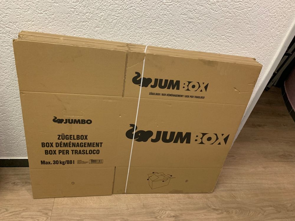 10 x Jumbo Umzugskartons Karton Schachtel 60cm x 40cm x 40cm (Neu ...