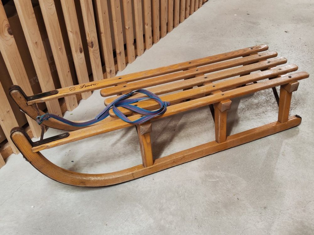 Davoser Schlitten Holz lang - Made in Switzerland (Gebraucht) in ...