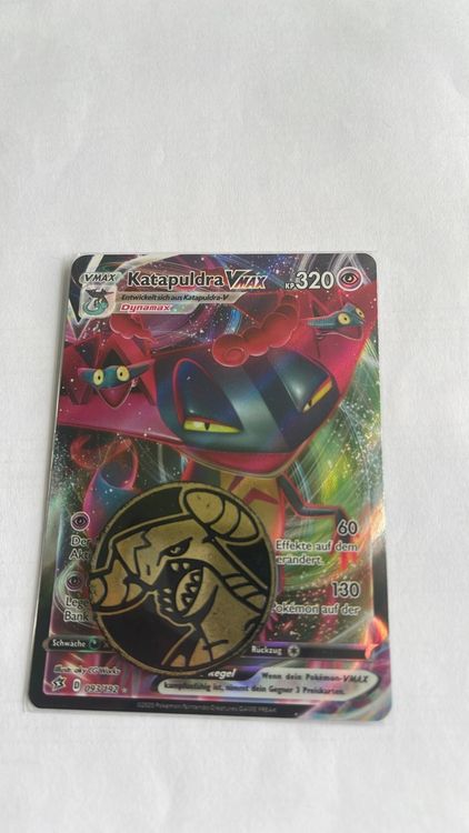 Katapuldra VMAX Pokemon Karte mit Münze - Top Zustand! (Gebraucht) in ...