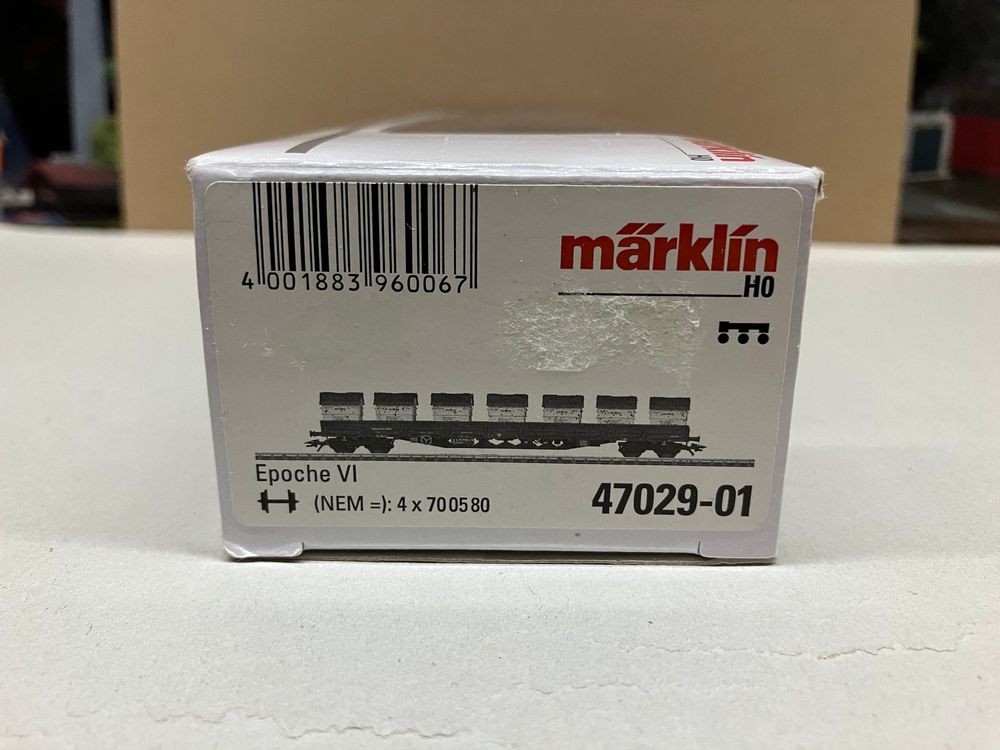 Märklin 47029-01 Niederbordwagen Rens der AAE, mit Ladung H0 (Neu ...
