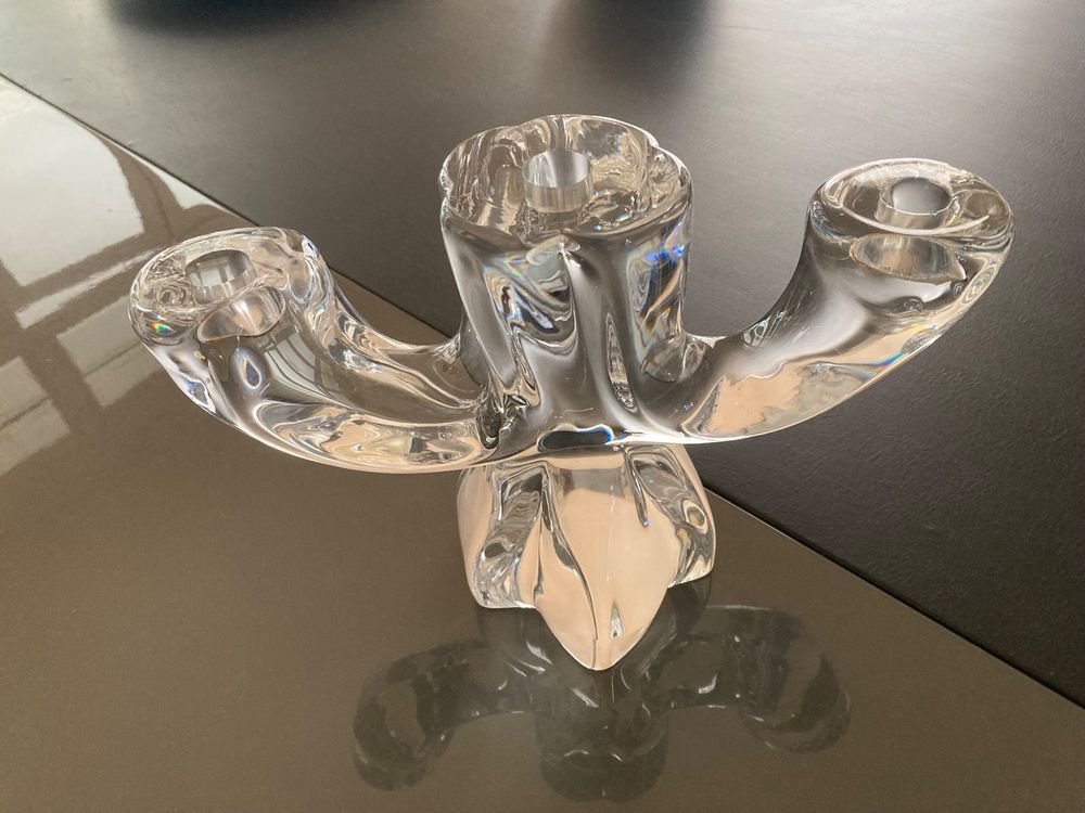 WUNDERBARER KRISTALL KERZENSTÄNDER DAUM FRANCE, 28 x 19 cm (Gebraucht ...