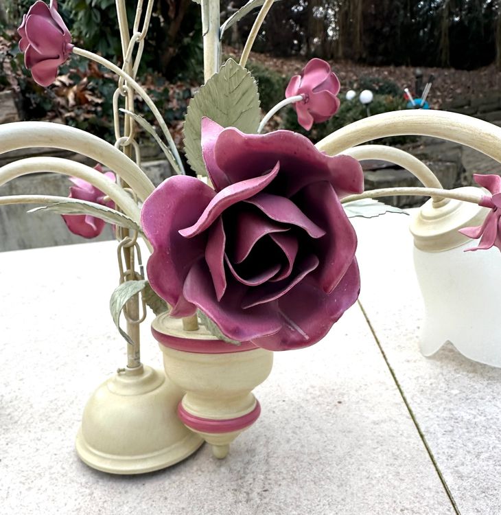 🟢 lustre vintage Shabby chic Romantisch Kronleuchter Blumen (Gebraucht ...