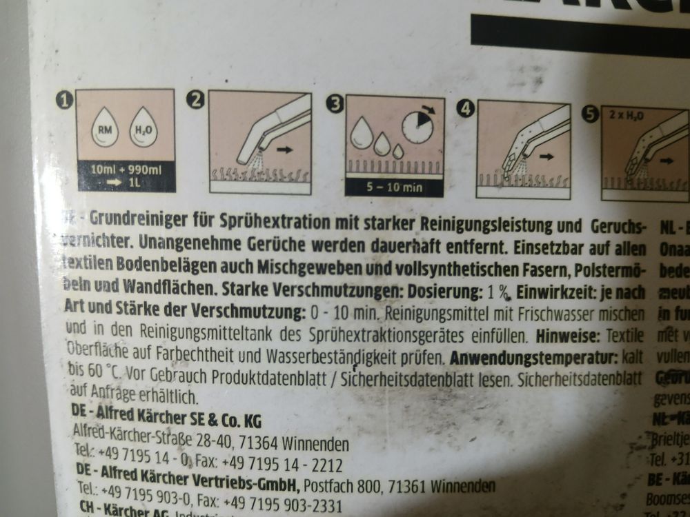 Kärcher CarpetPro Reiniger RM 764 10 Liter Kanister (Neu (gemäss ...