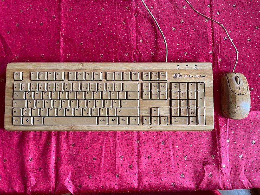 Tastatur und Maus im Holz Design | Kaufen auf Ricardo