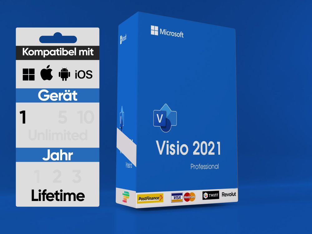 Microsoft Visio 2021 Professional l Retail (Gebraucht) in Langenthal ...
