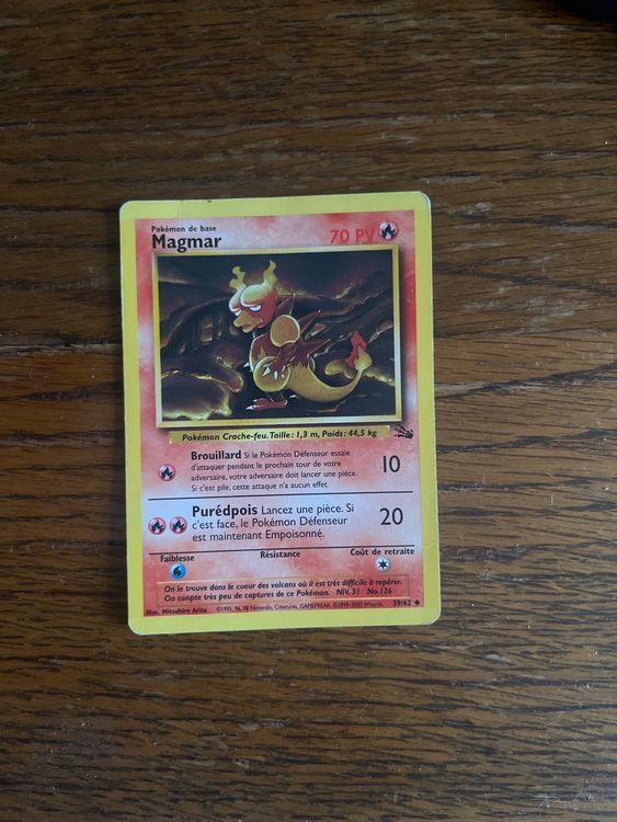 Carte Pokemon Magmar - Wizards Fossile - FR (Gebraucht) in Vernayaz für ...