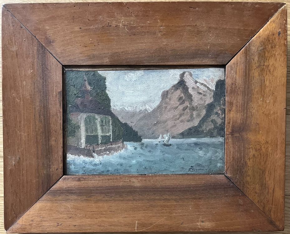 Antike See Ansicht mit Segelboot, Unl. Signiert (Gebraucht) in Root für CHF 34 – nur Abholung ...